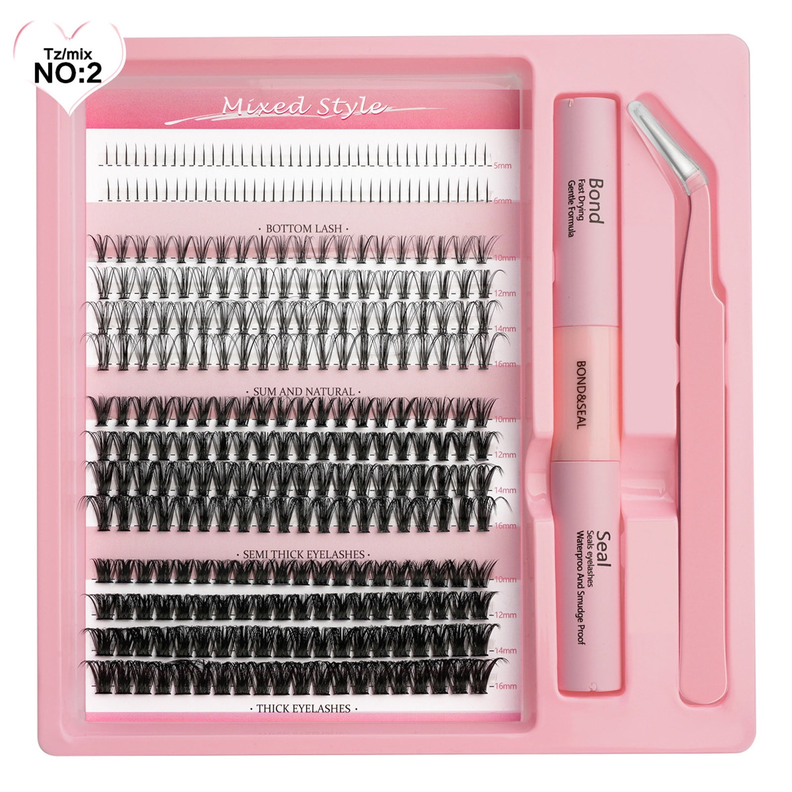 Bagmrteho Lash Extension Kit Wispy Lash Clusters Kit 103050D/204060D ...