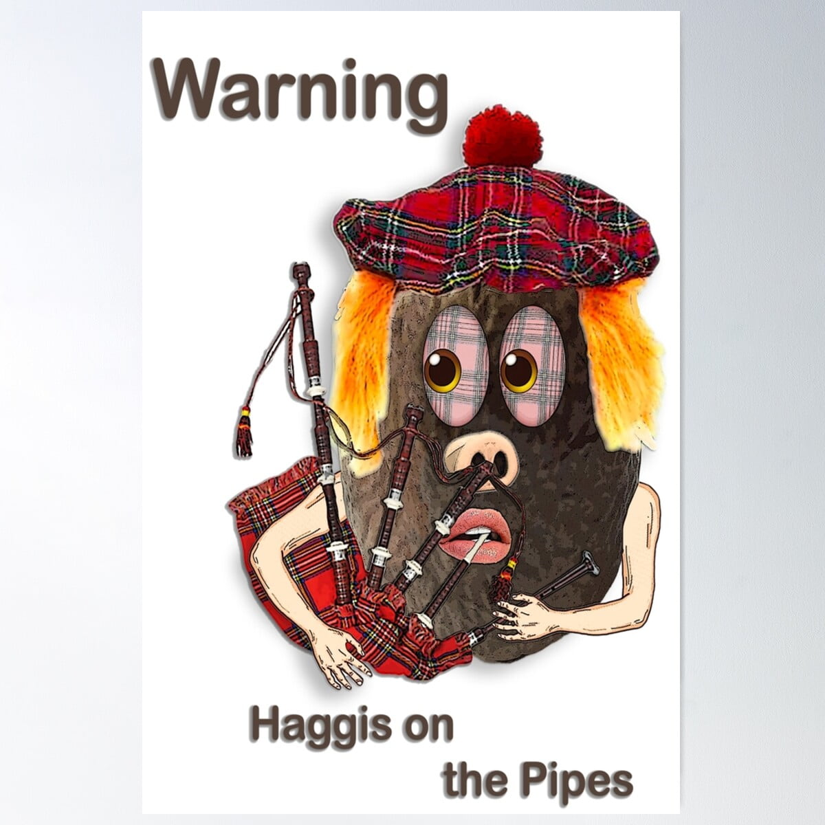 Bagpipe Haggis Poster Wall Art, Modern Wall Decor For Living Room ...