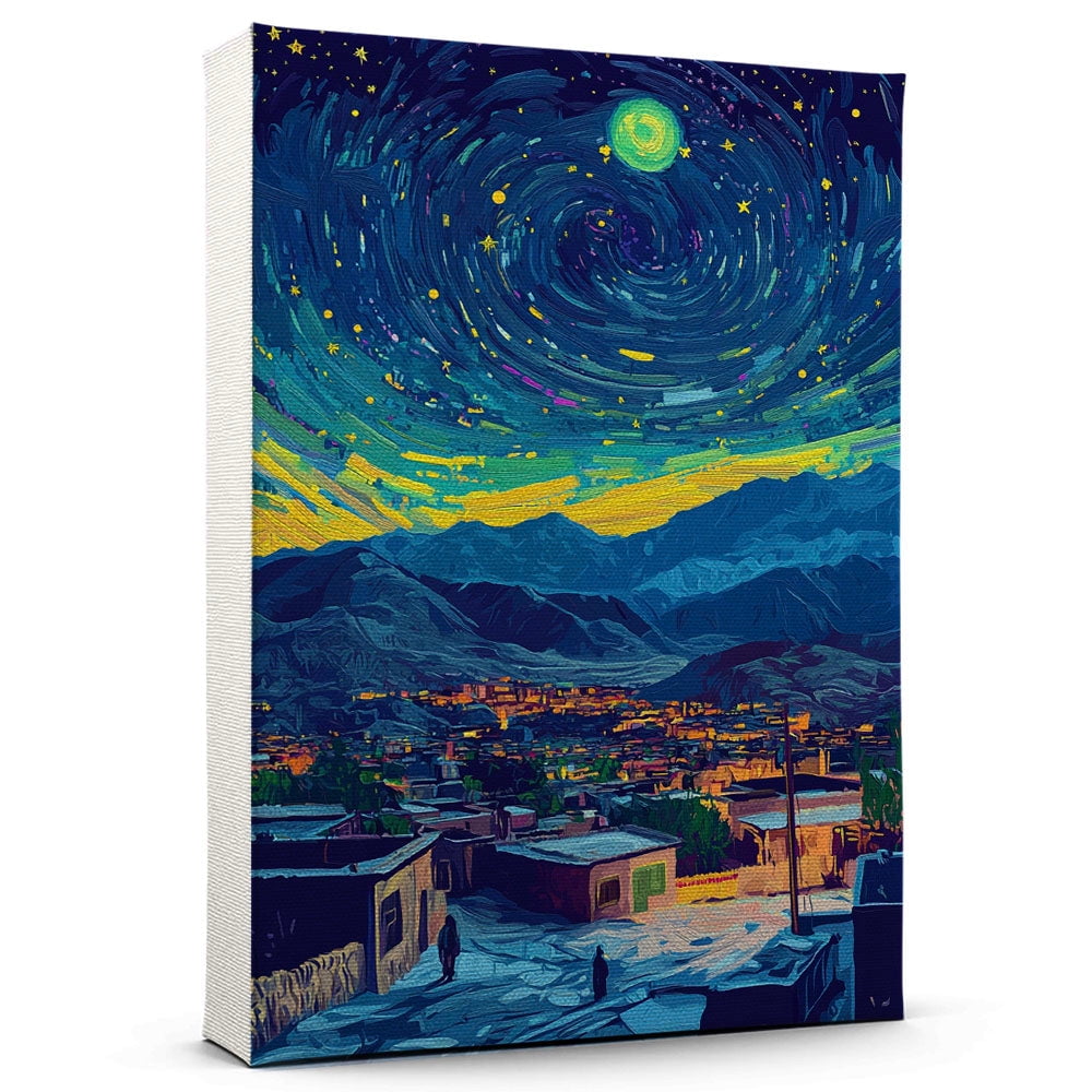 Bagram Travel Canvas Prints, Afghanistan Starry Night Travel decor ...