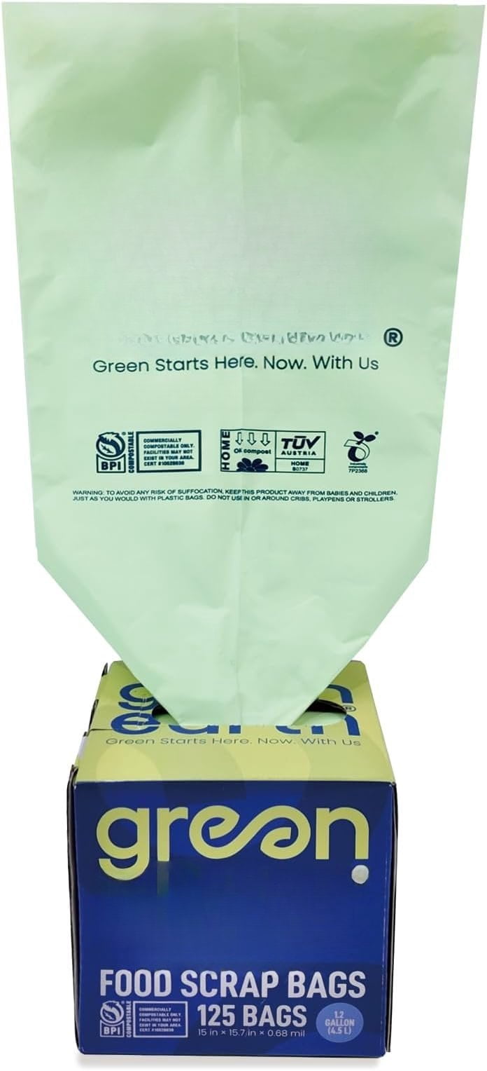 Bags for Countertop Compost Bins, 1.2 Gallon (4.5L), Extra Thick 0.68 ...