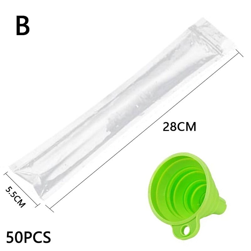 Bags Disposable DIY Ice Molds Bags with Foldable Funnel Free Zip-Top ...