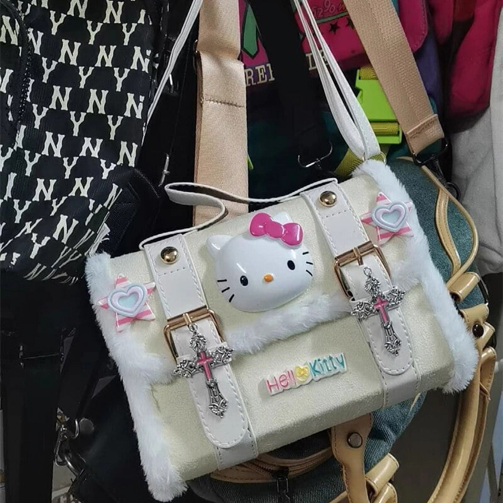 Bags For Women Sanrio Cute Hello Kitty Bag Pink Girl Plush Women'S ...