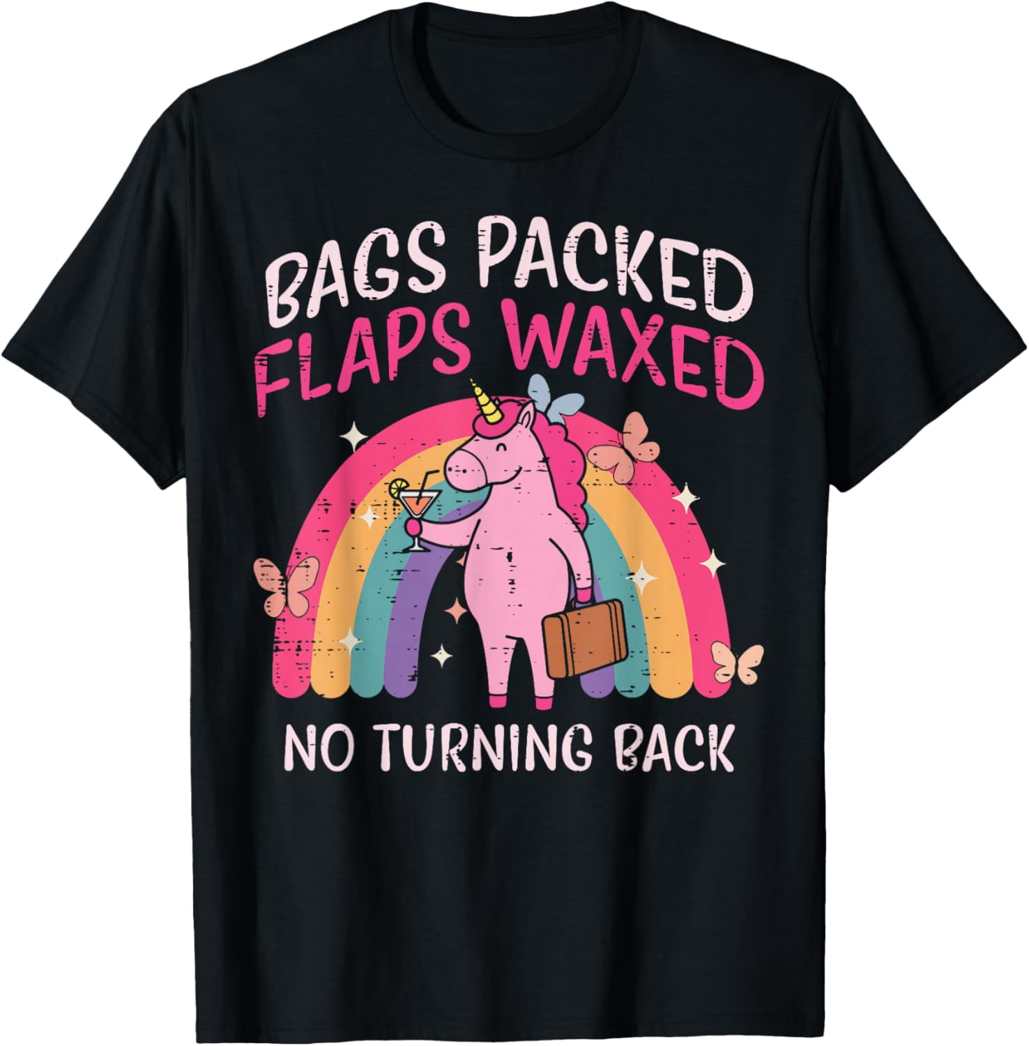 Bags Packed Unicorn Funny Inappropriate Vacation Women T-Shirt ...