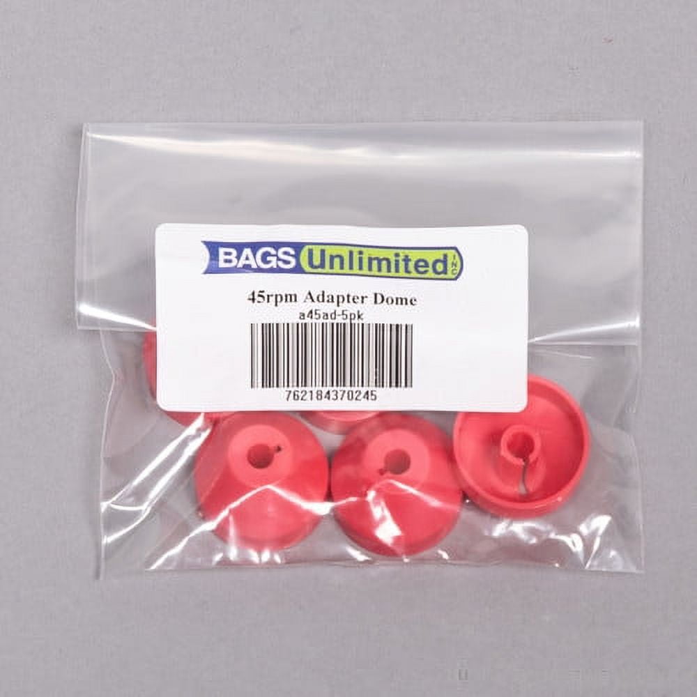 Bags Unlimited A45AD5Pk - 7 Inch 45 RPM Record Adaptor Dome - 5 Pack ...