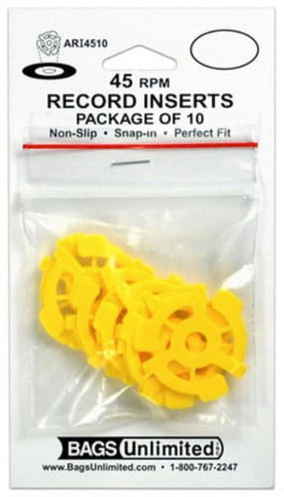 Bags Unlimited ARI4510 - 7 Inch 45 RPM Record Inserts, Yellow, 10 Total ...