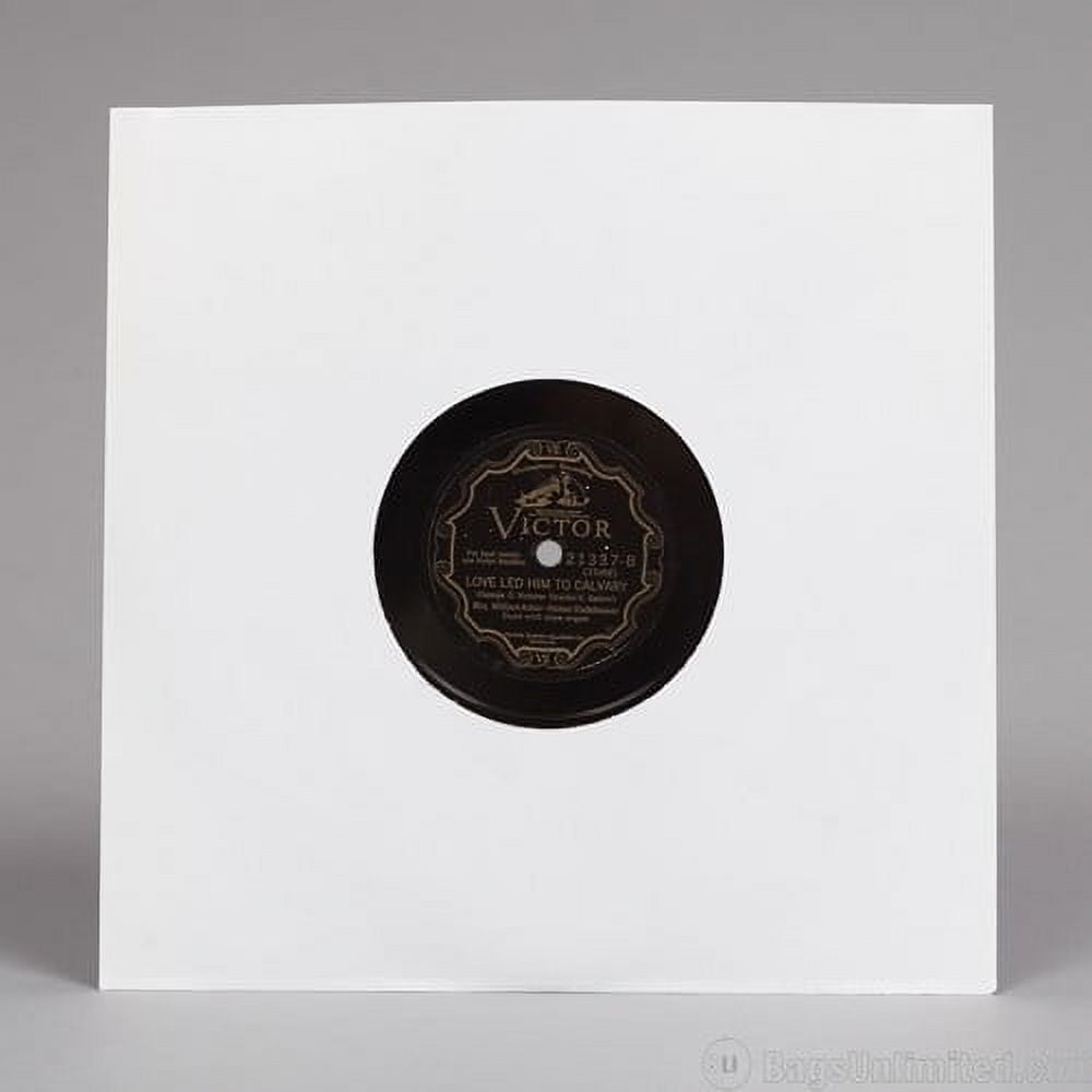 Bags Unlimited, 10 Inch 78 RPM Paper Record Sleeves, 50 Count, White ...