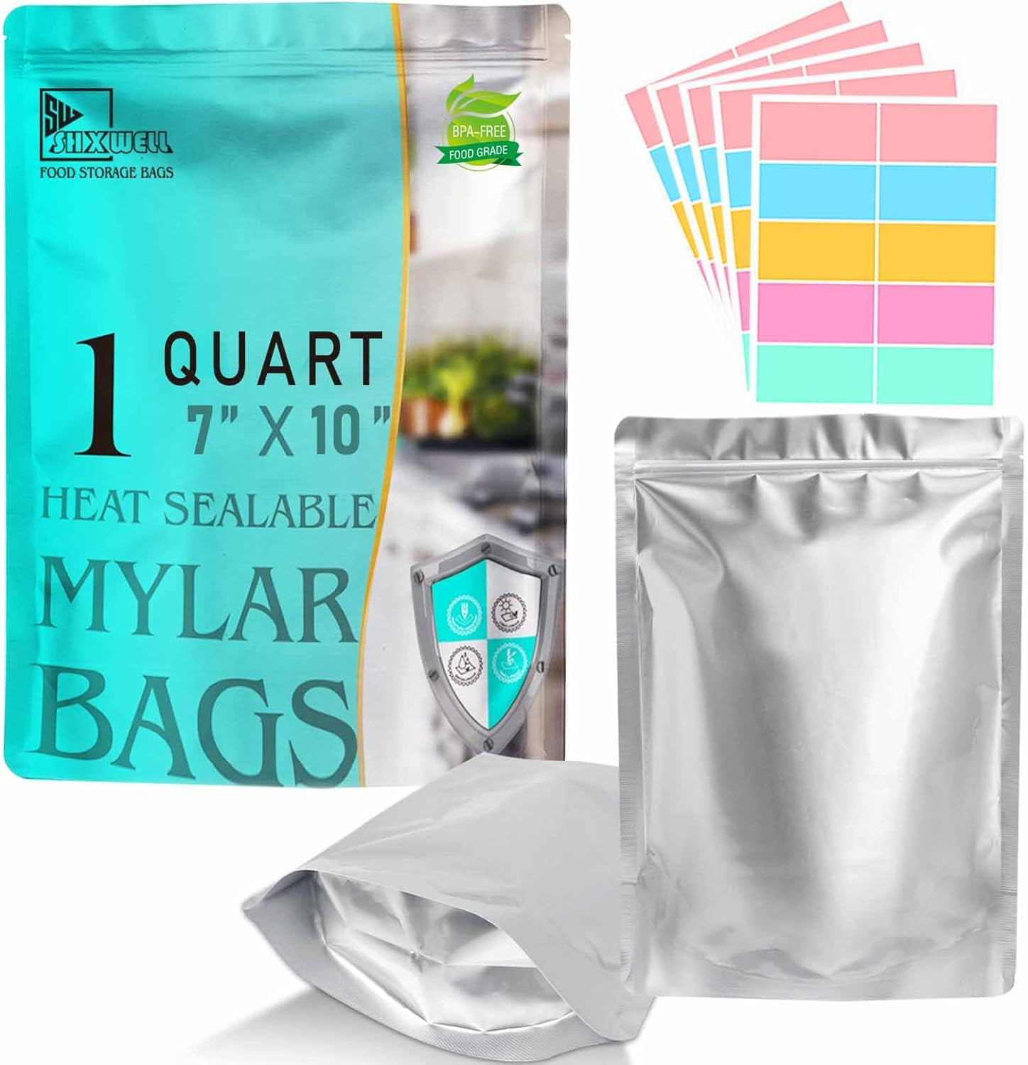 Bags for Food Storage, Zipper Pouches Resealable and Heat Sealable Bags ...