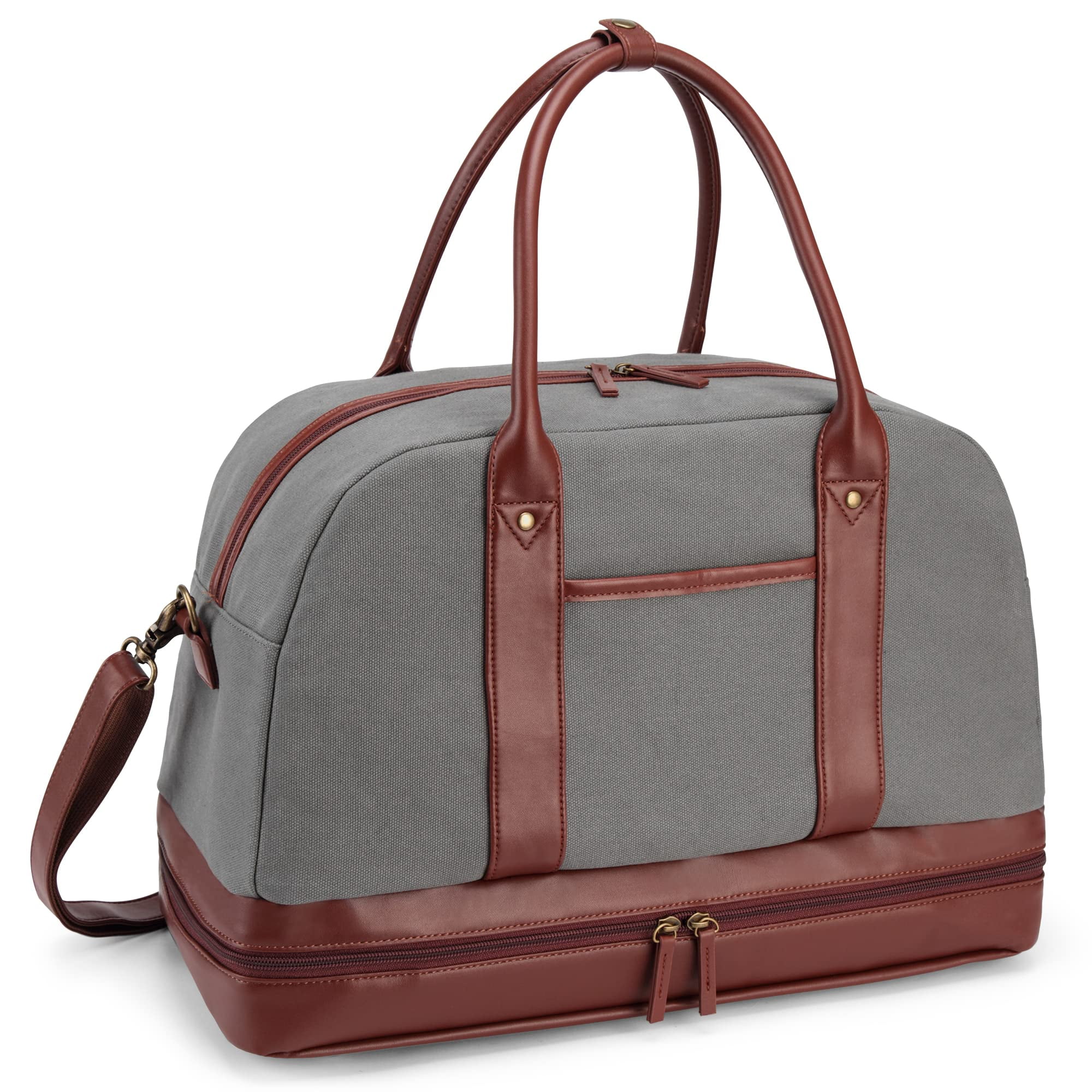 Bags for Women Canvas Duffle Bag with Shoe Compartment Durable Foldable ...