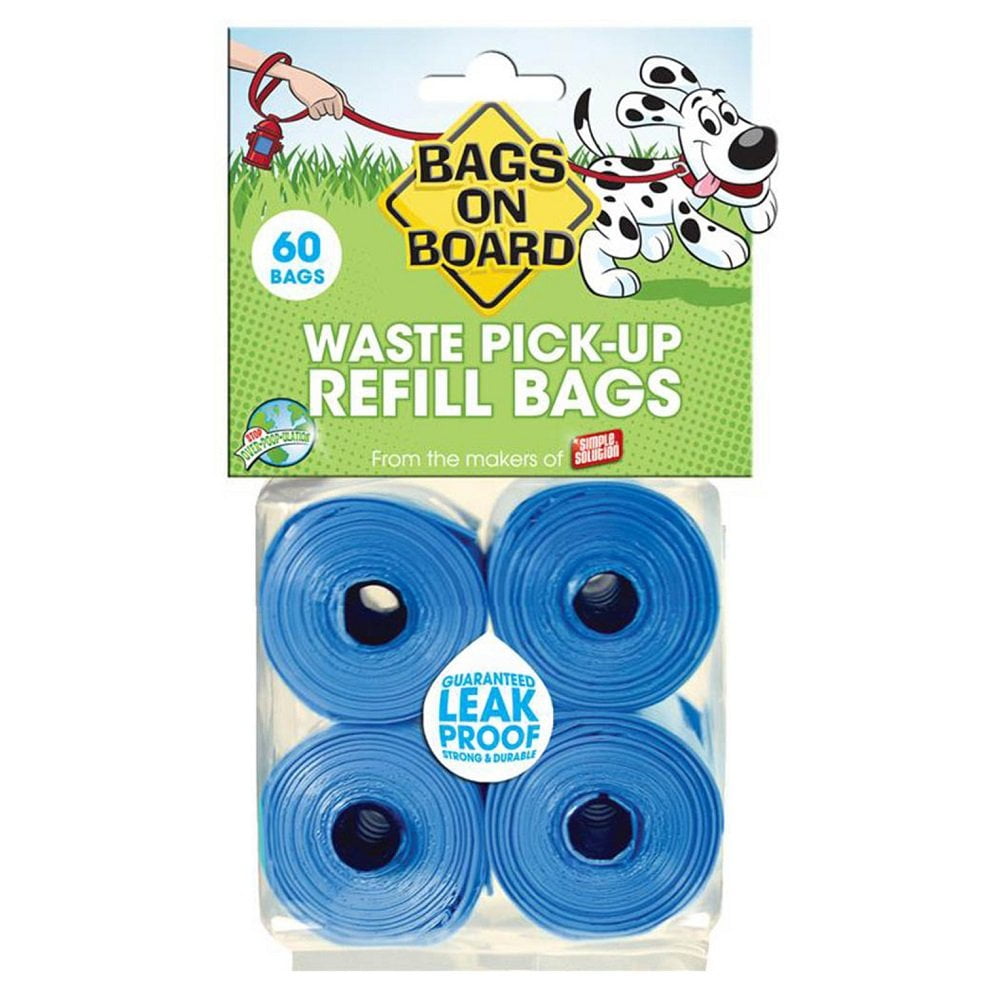 Bags on Board Waste Pick-up Bags Refill Blue 60 ct - Walmart.com