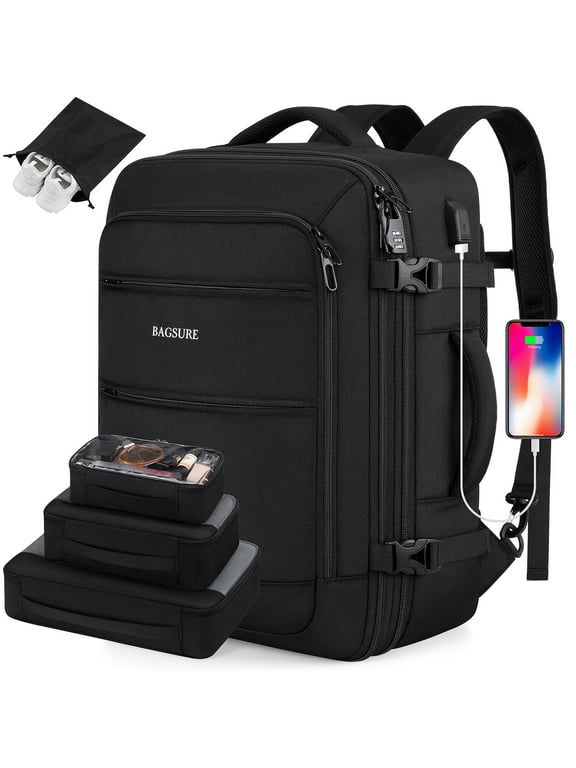 Large Capacity Backpack For Women Men Multiple Pockets And Zippers ...