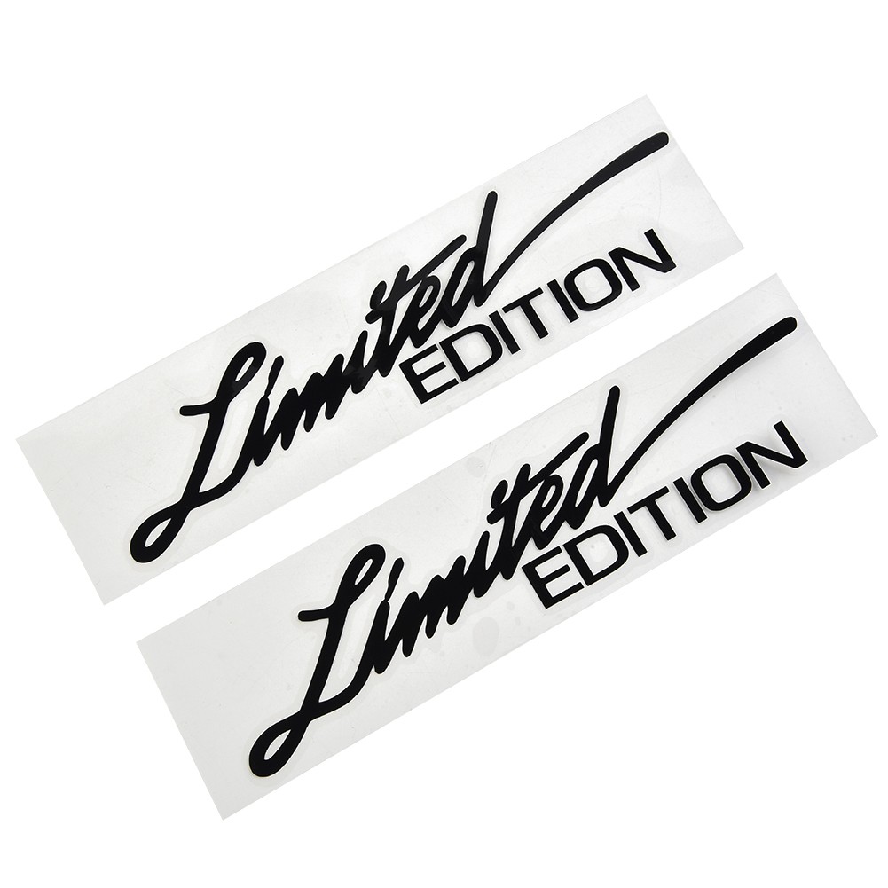 Baguer 2 Pieces Car Emblem Decal PET Bumper Sticker Decoration Black ...