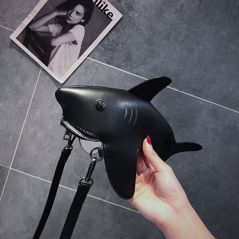 Baguery 3D Dinosaur Shark Crossbody Bag - Novelty Animal PU Leather ...
