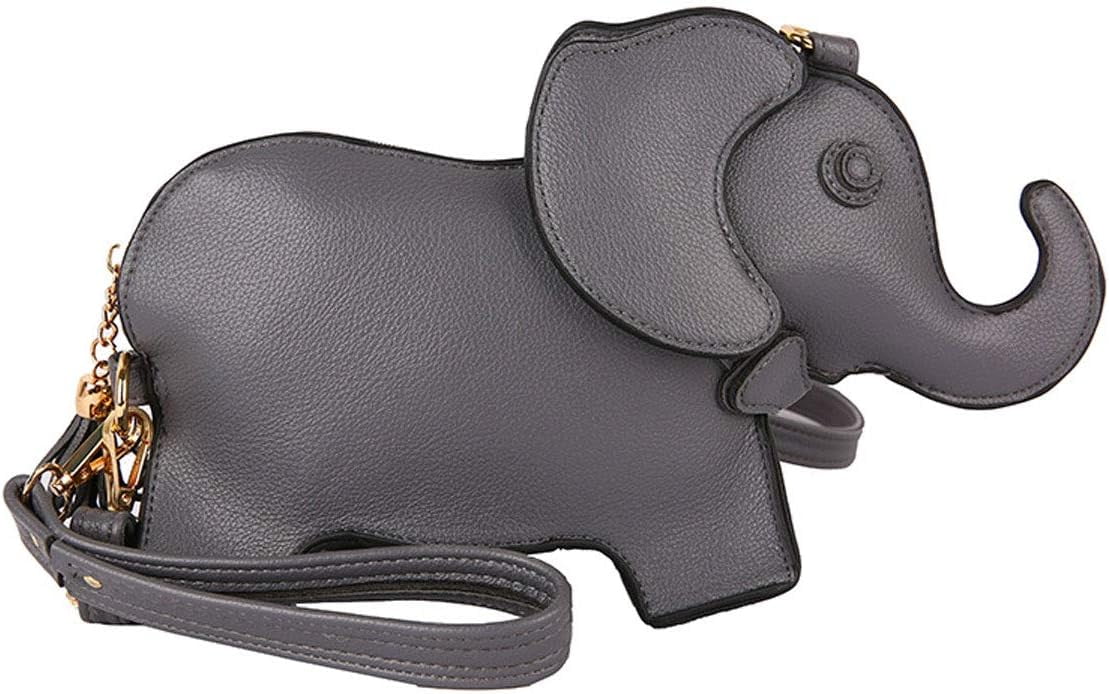 Baguery Elephant Shape Crossbody Bag - Women's Faux Leather Chic Clutch ...