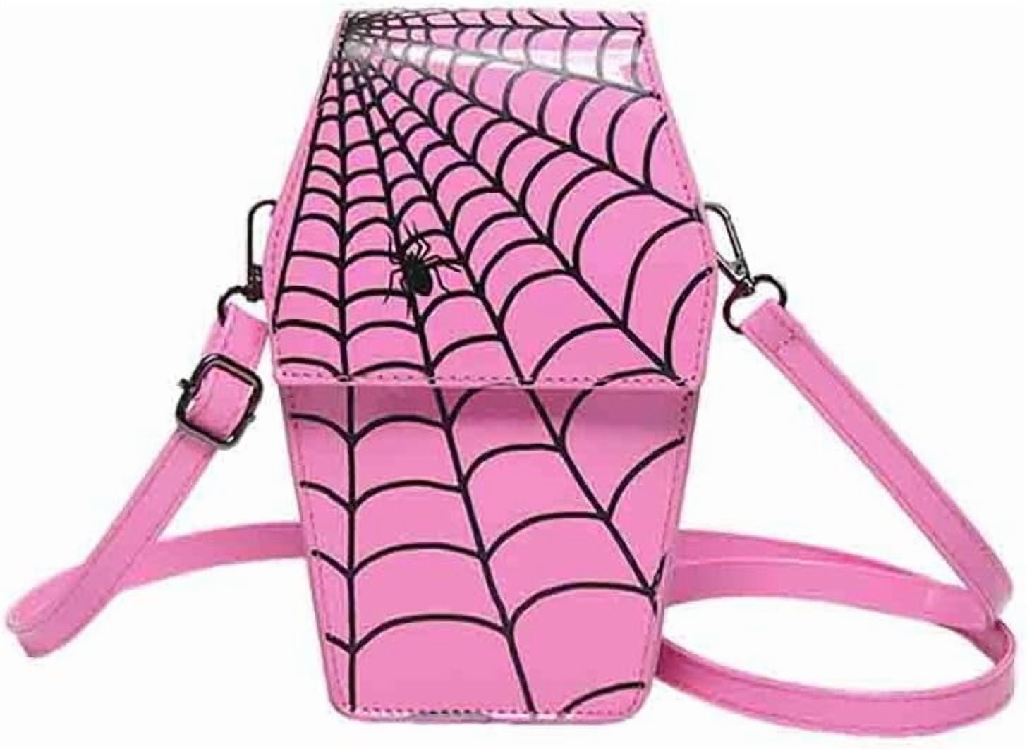 Baguery Halloween Gothic Spider Web Satchel Purse - Novelty Cobweb ...