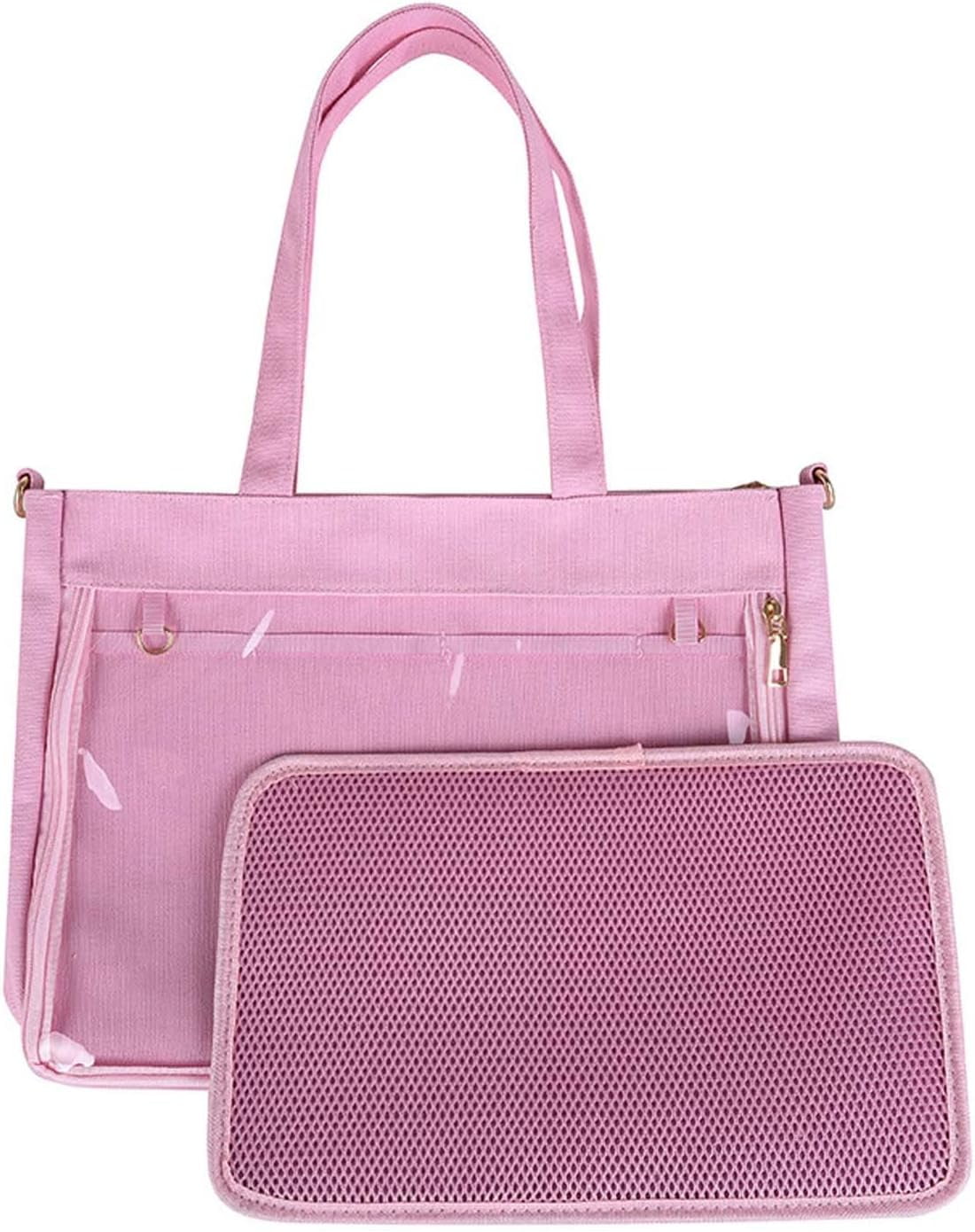 Baguery Ita Bag Canvas Shoulder Tote - Large Transparent Display Window ...