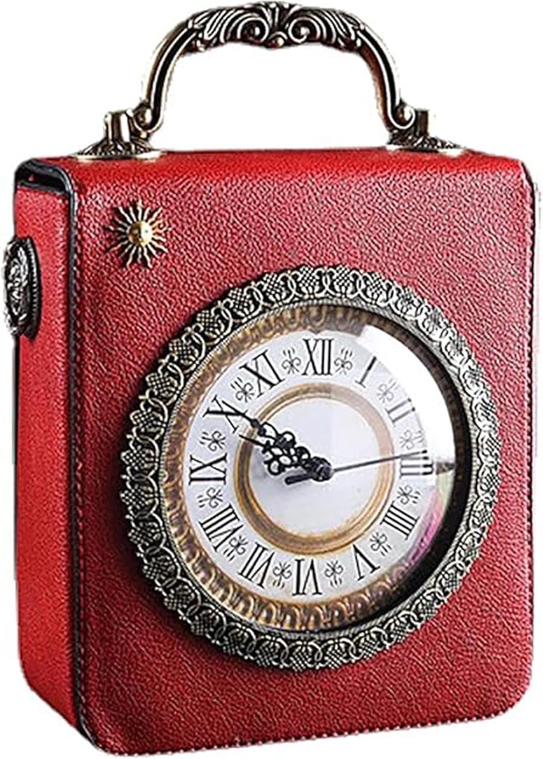 Baguery Retro European Style Clock Shaped Crossbody Bag - Faux Leather ...