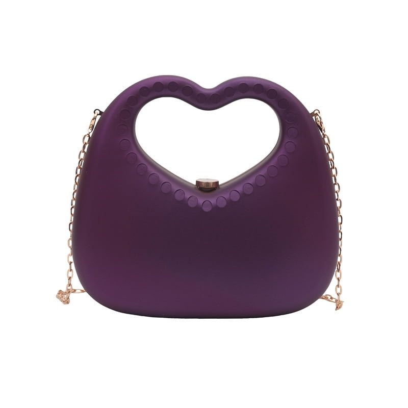 Baguery Women's Cute Heart-Shaped Acrylic Crossbody Bag - Chic Sling ...