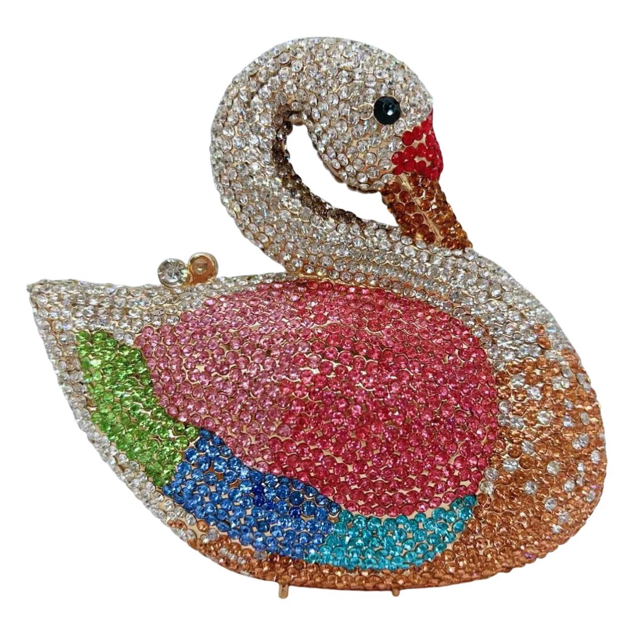 Baguery Women's Novelty Swan Crystal Clutch Glitter Sparkly Diamond- 3D ...