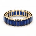 Baguette Cut Blue Sapphire Eternity Ring, Stackable Ring, September ...