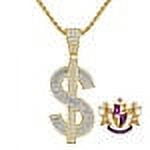 Baguette Real Silver Cash Money Dollar Sign Bling Rapper Custom Pendent ...