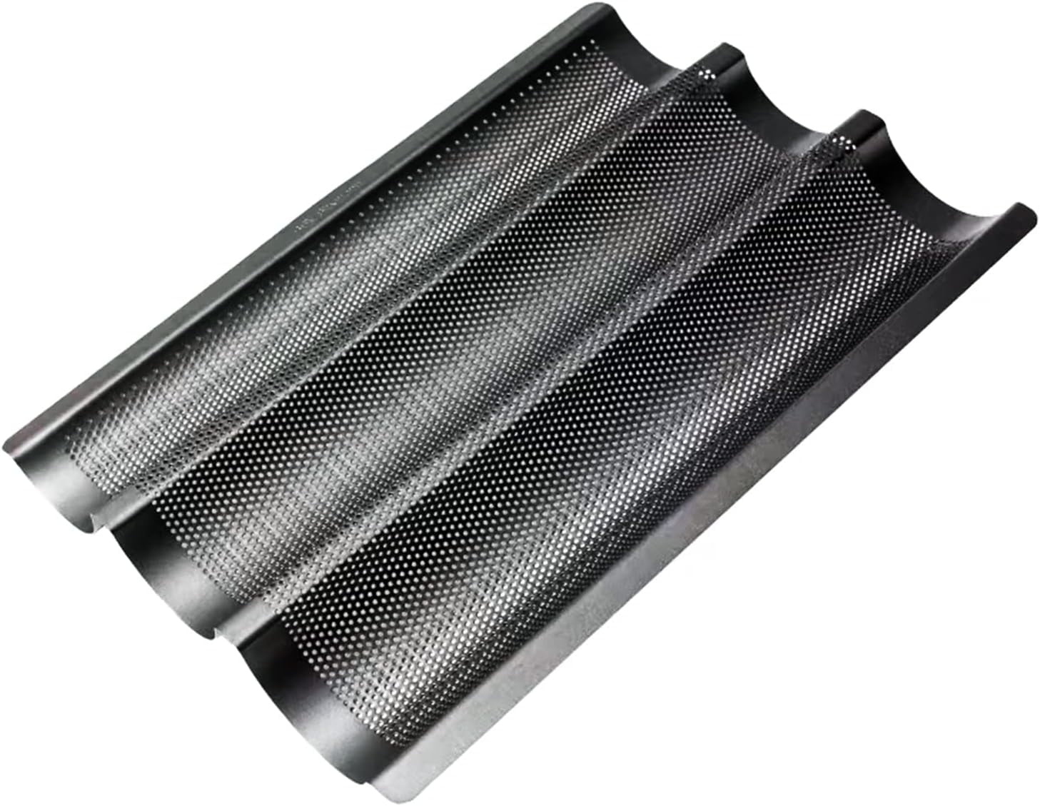 Baguette Tray Non- Stick French Bread Pan Carbon Steel Perforated ...