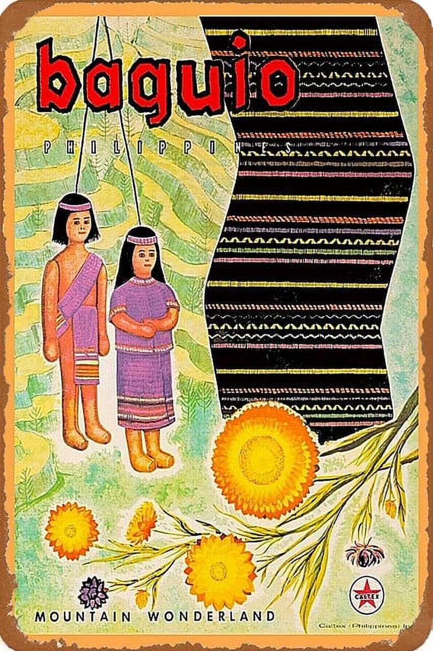 Baguio Mountain Wonderland The Philippines Vintage Travel Art Print ...