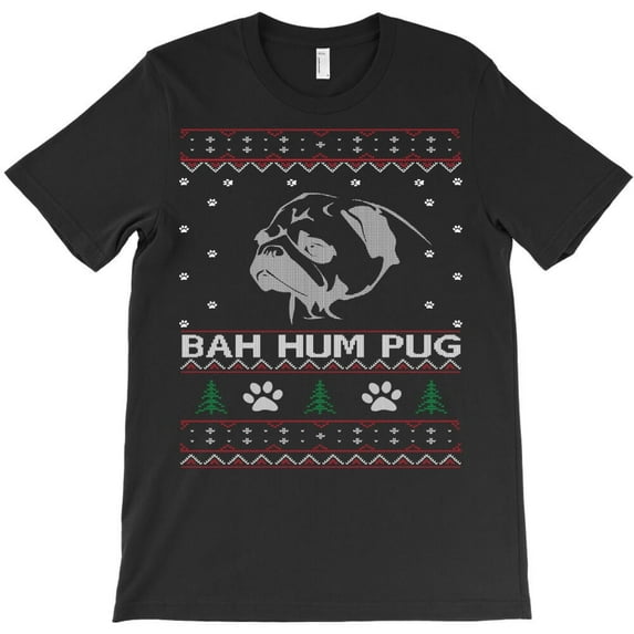 Bah Hum-Pug Funny Dog Lovers Christmas Holiday Graphic H9104 Unisex T ...