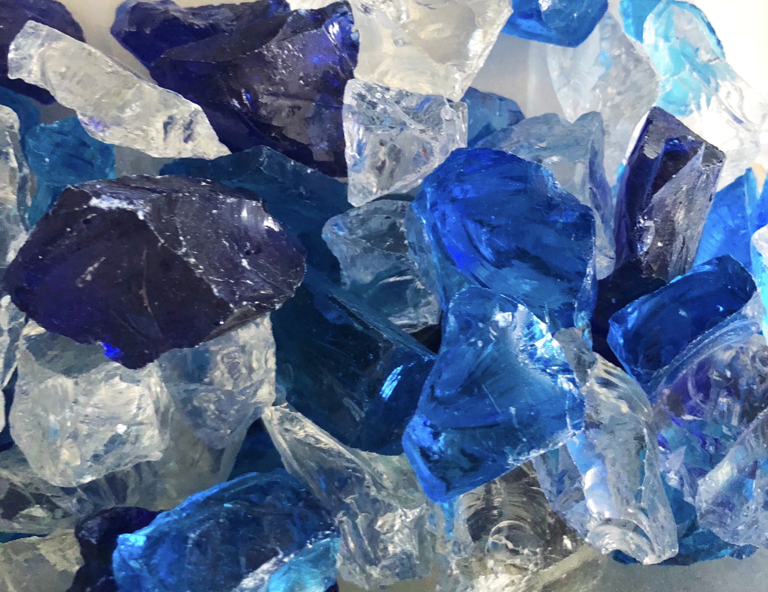 Bahama Blend 1/2"-1" Fire Glass 10 LBs - Walmart.com