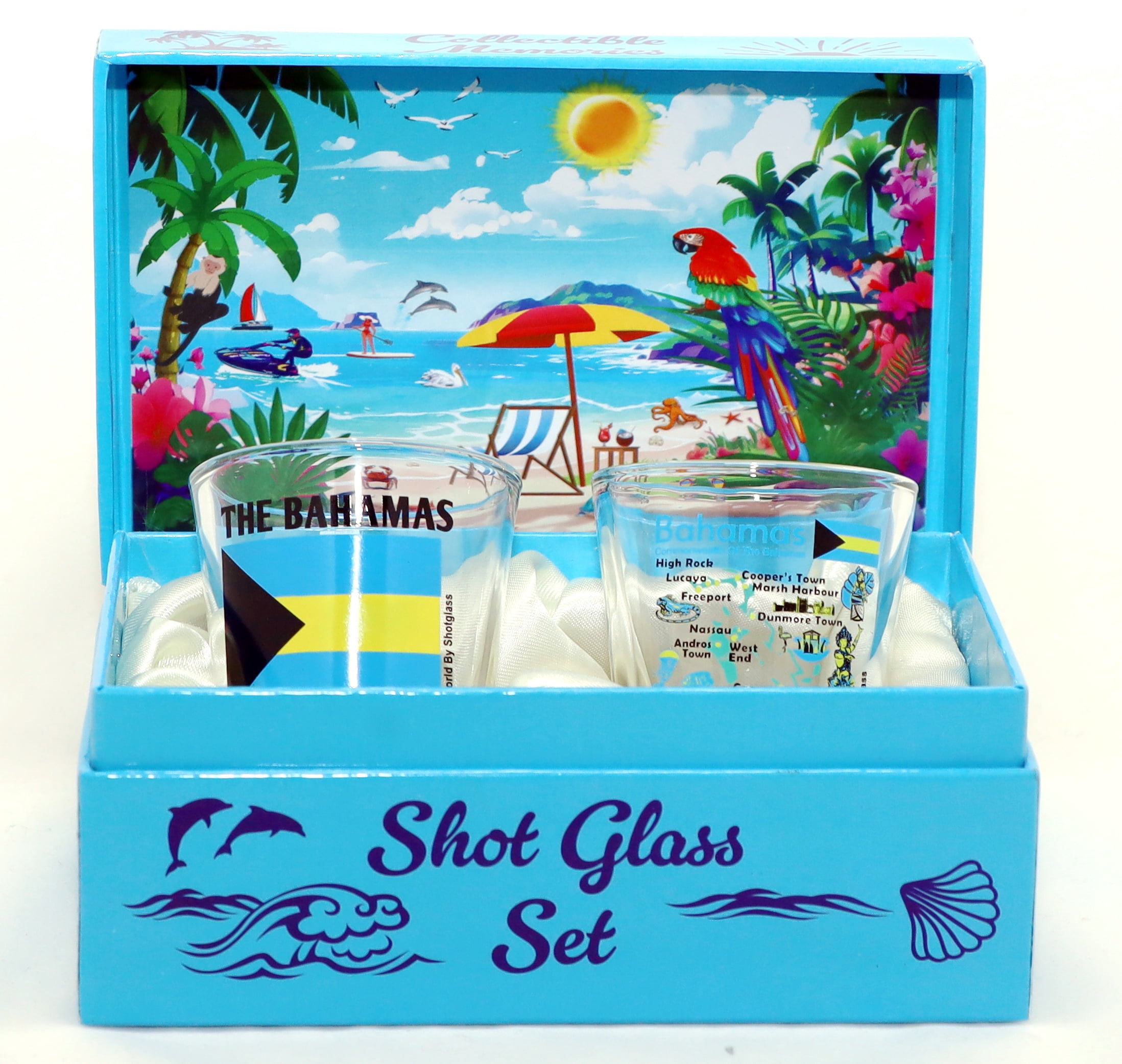 Bahamas Caribbean Boxed Shot Glass Set (Set of 2) - Walmart.com