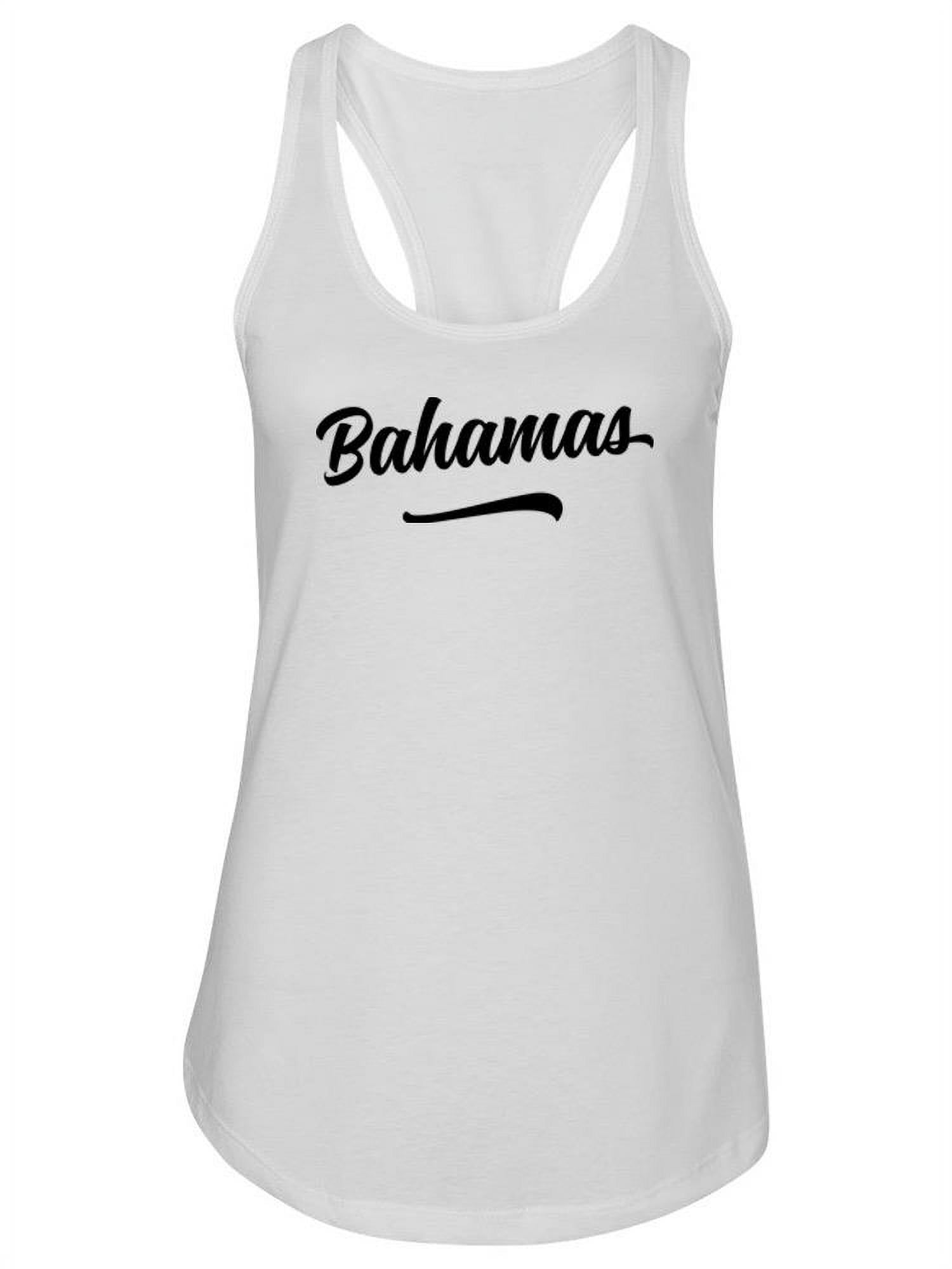 Bahamas Cursive Script Tank Women -Image by Shutterstock, Female Small ...