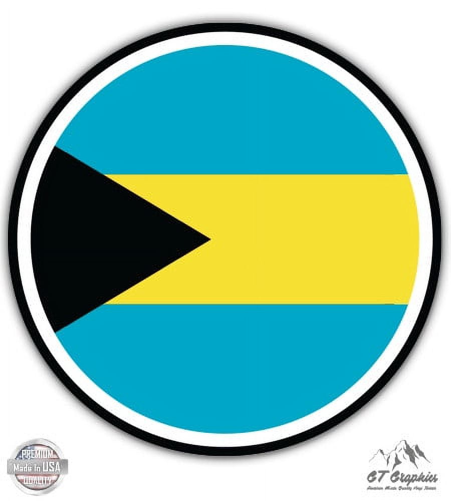 Bahamas Flag - 12" Vinyl Sticker Waterproof Decal - Walmart.com