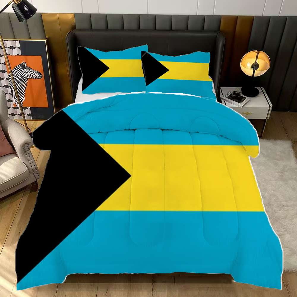 Bahamas Flag Comforter Set Queen Size Bedding Set For Travl Bedroom ...