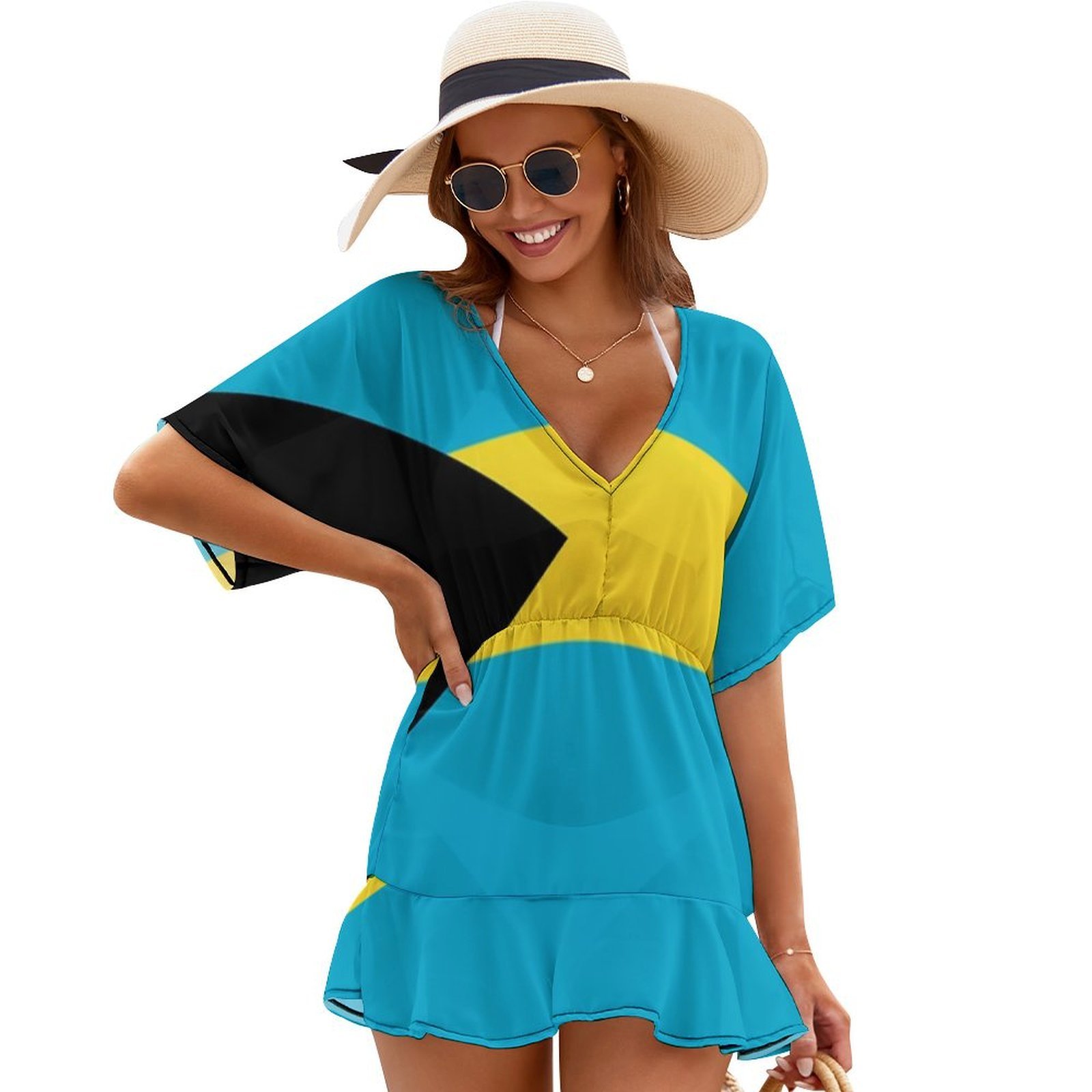 Bahamas Flag Cover Ups Dresses Women Summer Dress Vintage - Walmart.com