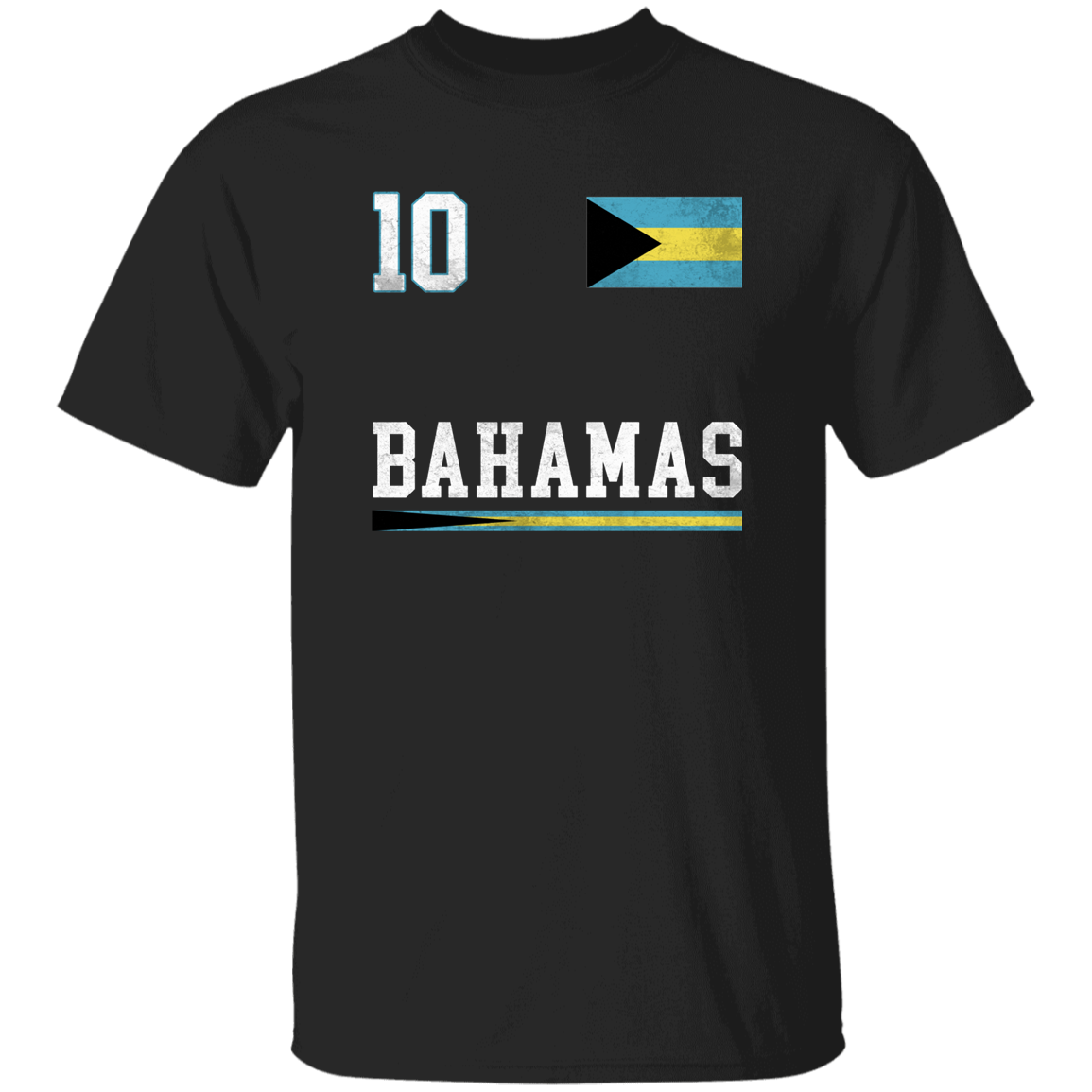 Bahamas Flag Emblem Bahamasian Pride Proud Men Women Soccer Fan T-Shirt ...