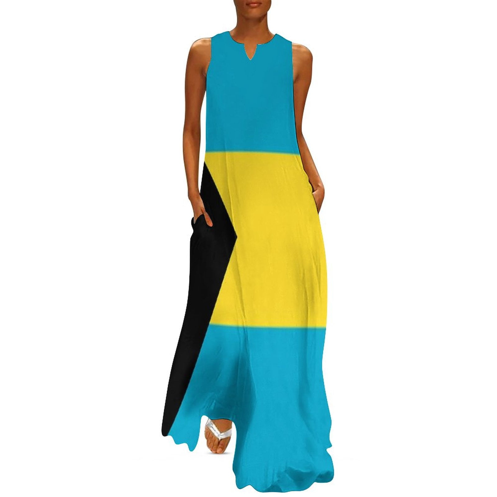 Bahamas Flag Long Dress Female Clothing Prom Dress Dress Women Elegant ...
