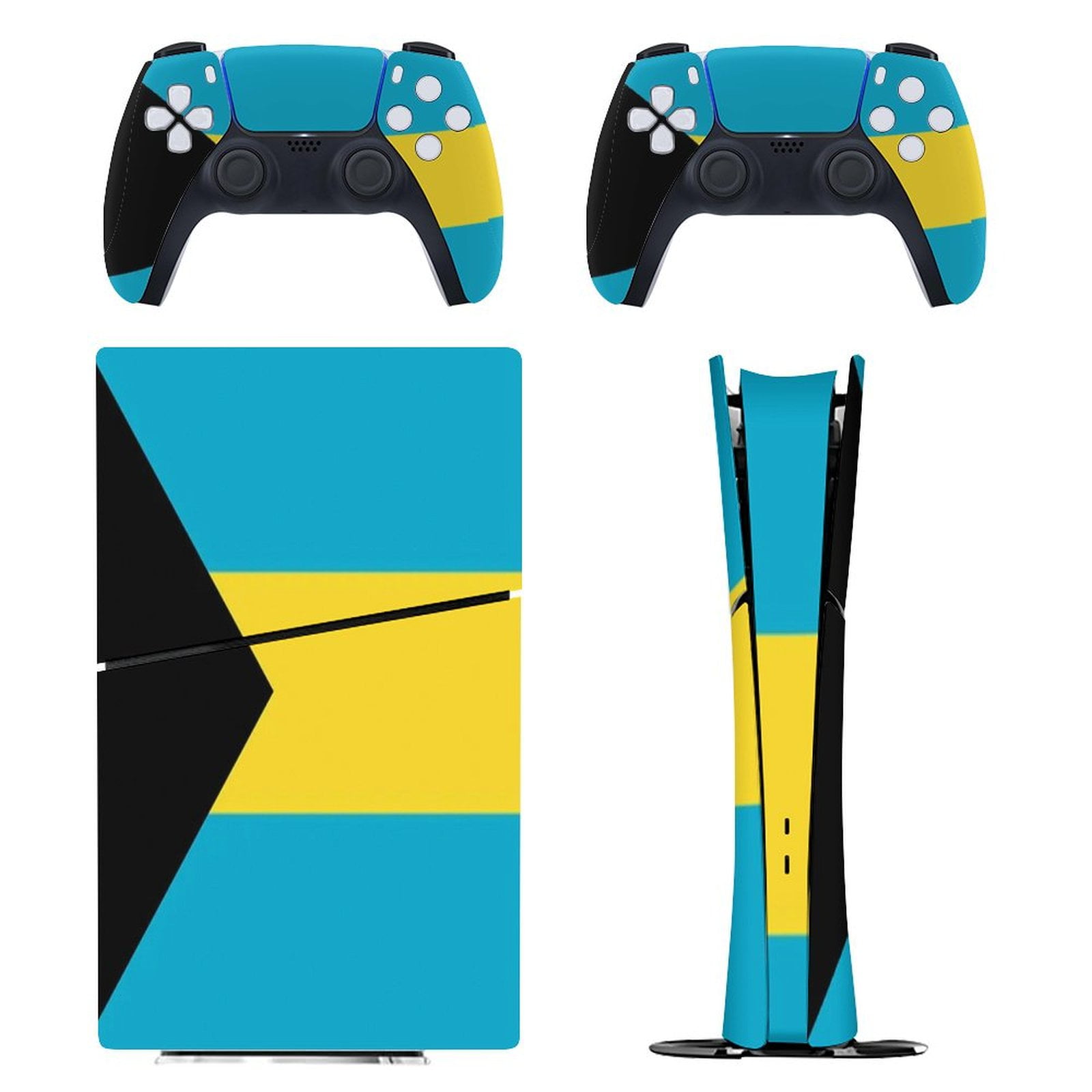 Bahamas Flag PS5/PS5 Pro/PS5 Slim Digital Disc Skin Sticker For Console ...