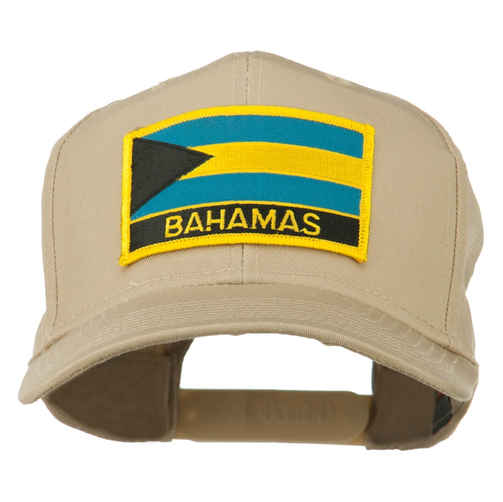 Bahamas Flag Patched High Profile Cap - Khaki OSFM - Walmart.com