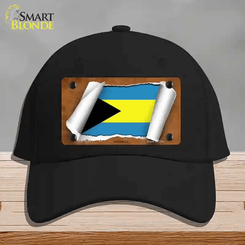 Bahamas Flag Scroll Novelty License Plate Hat Cotton Black - Walmart.com