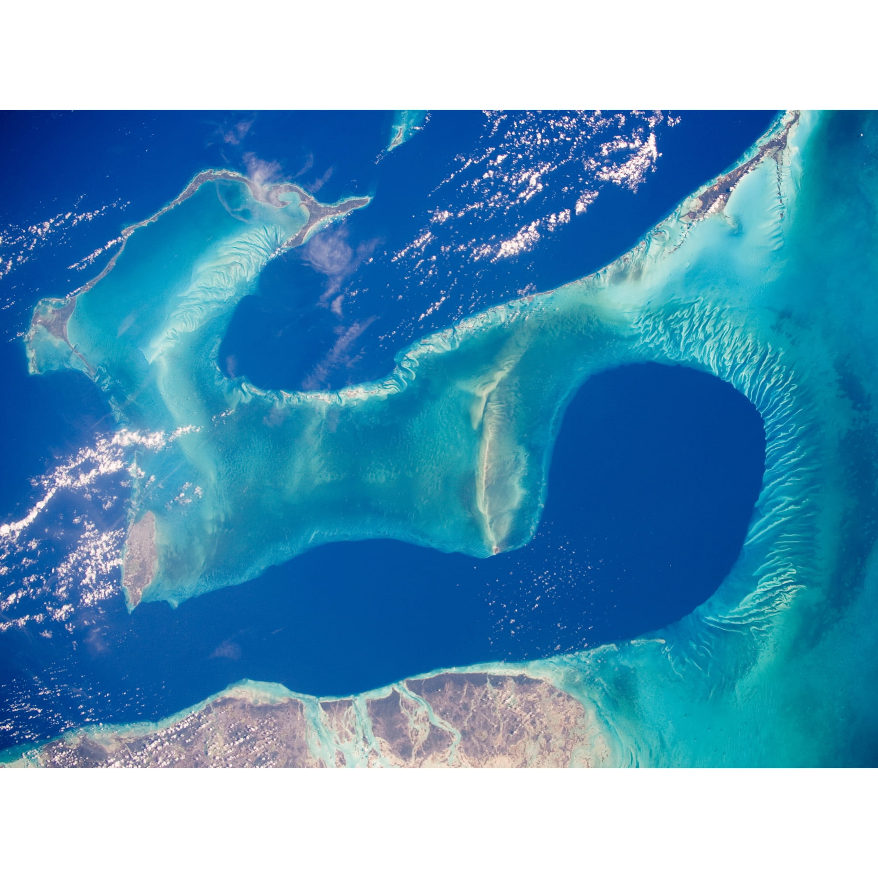 Bahamas Islands Warm Waters NASA Photograph Extra Large Art Print Wall ...