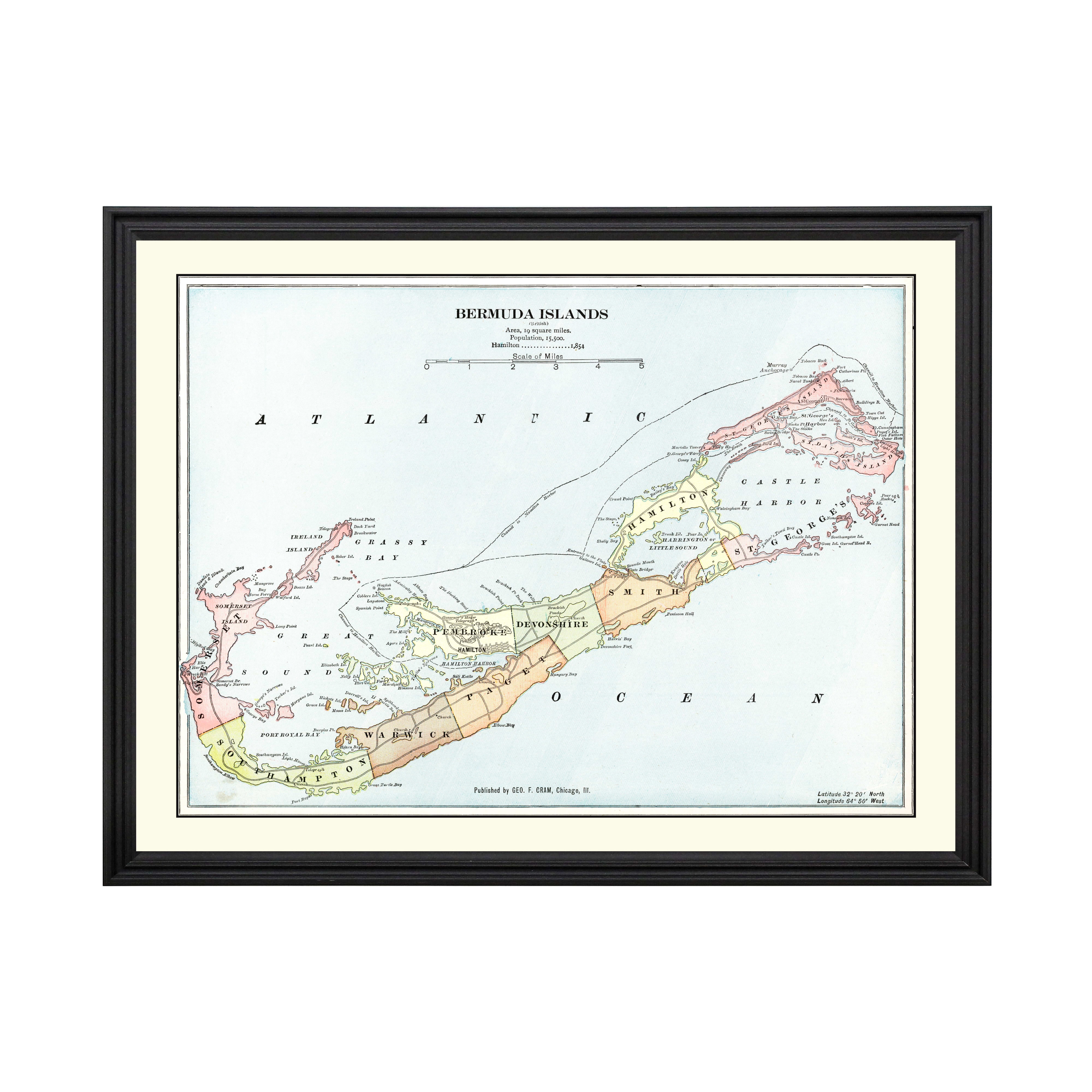 Bahamas Map, 1901 Vintage Map of Bahamas History Wall Decor Gift, Old ...