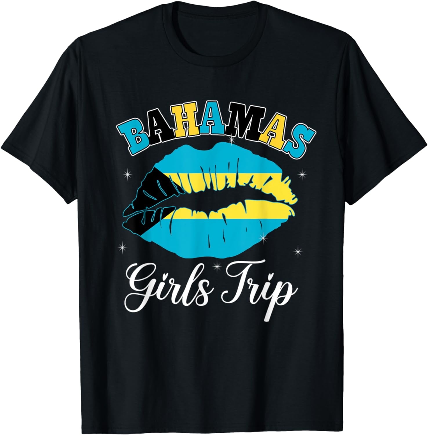 Bahamas Outfits For Women Girls Trip Matching Lips 2022 T-Shirt ...