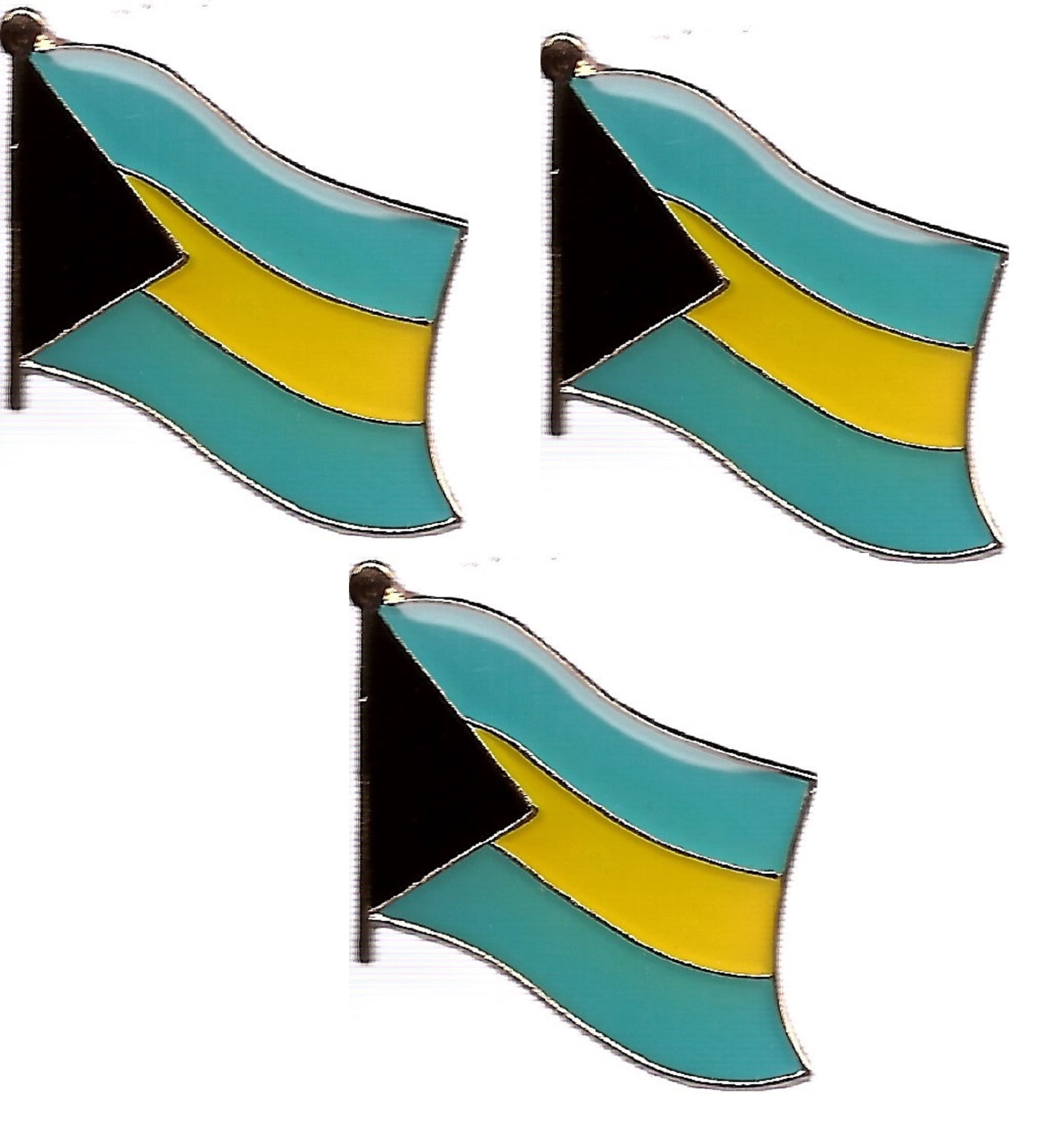 Bahamas Single Flag Lapel Pins, pack of 3 - Walmart.com