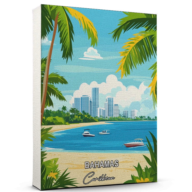 Bahamas Travel Canvas Wall Art – Caribbean Canvas – A Scenic Artwork ...