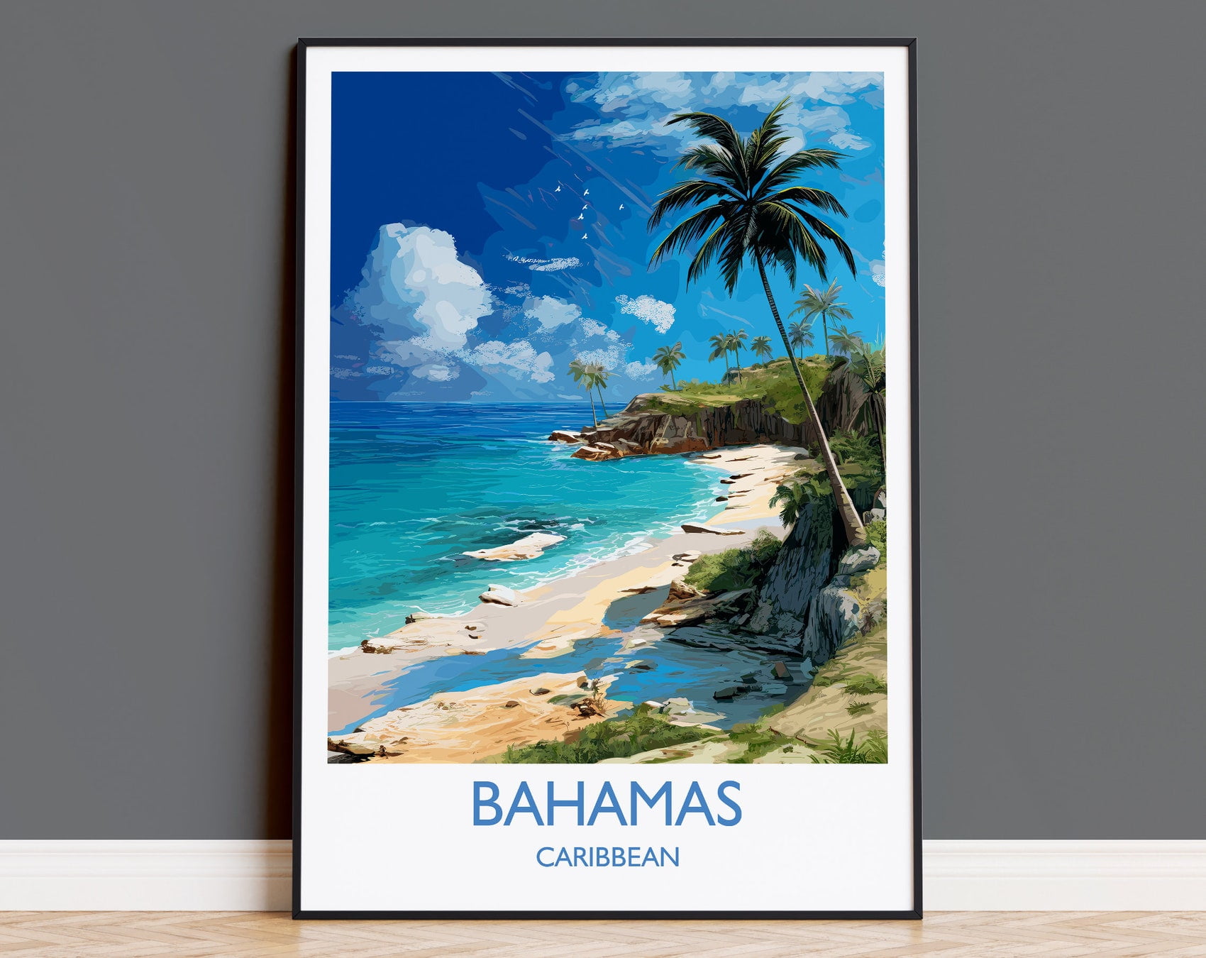 Bahamas Travel Poster Wall Art, Travel Print of Bahamas, Caribbean ...