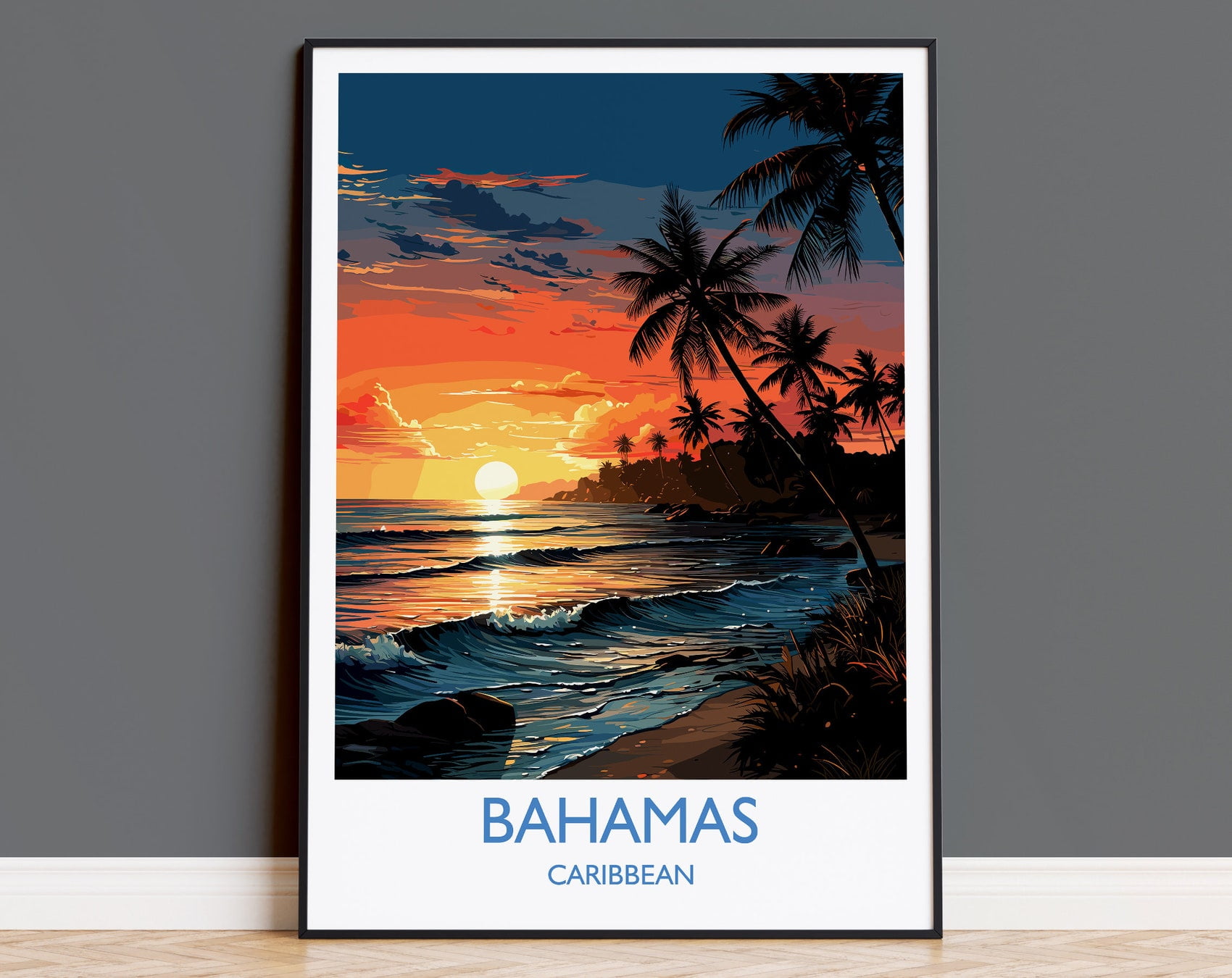 Bahamas Travel Poster Wall Art, Travel Print of Bahamas, Caribbean ...