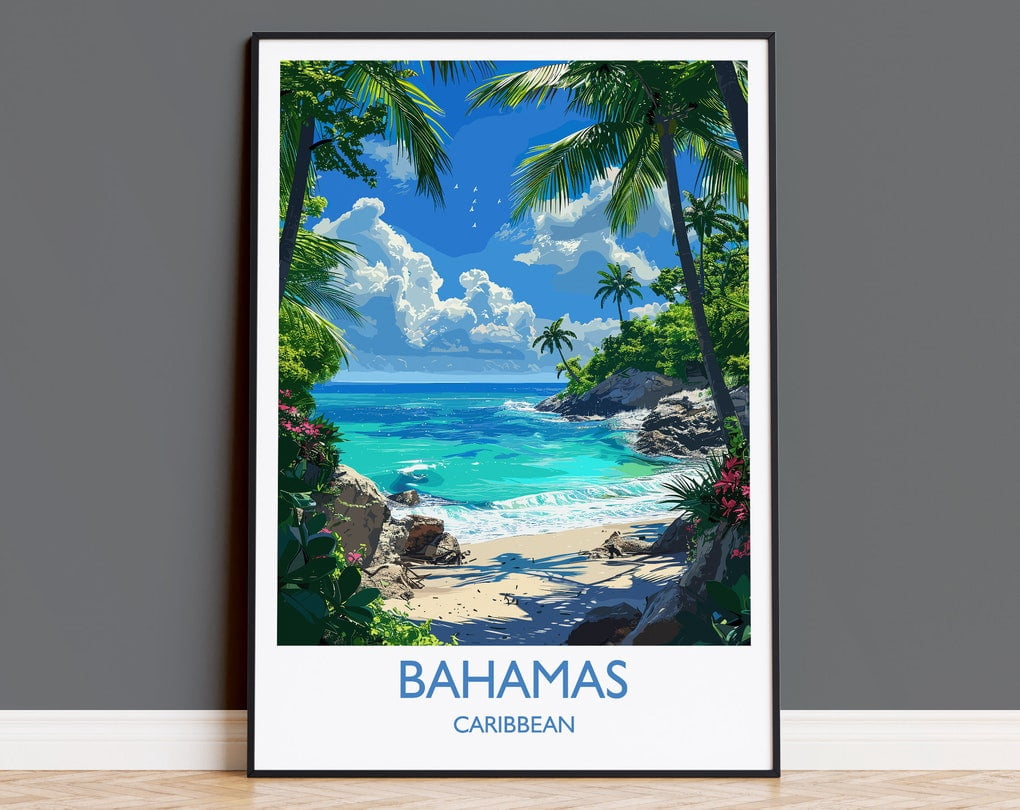 Bahamas Travel Print, Travel Poster Of Bahamas, Caribbean, Bahamas Art ...