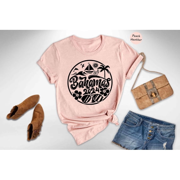 Bahamas Vacation Tee Tropical Shirt Colorful Beach Vibes Sustainable ...
