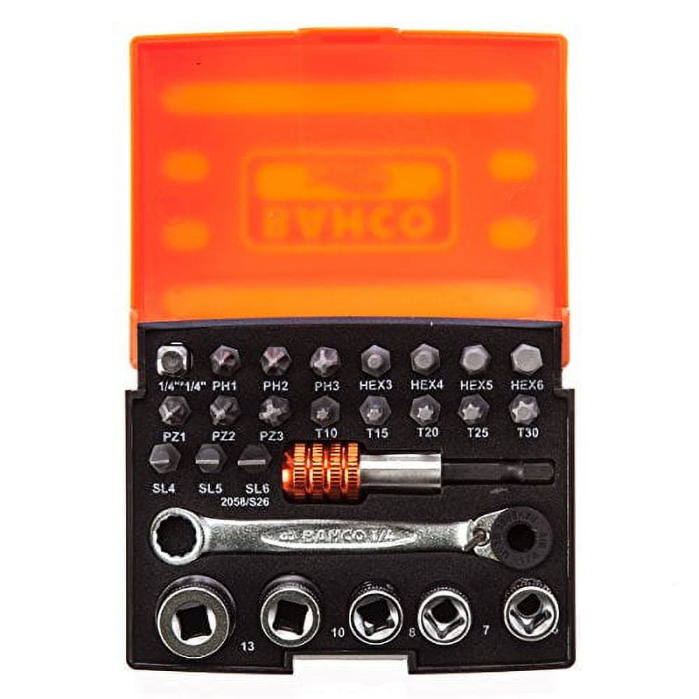 Bahco 2058/S26 Bit-Socket Set (26-piece) - Walmart.com