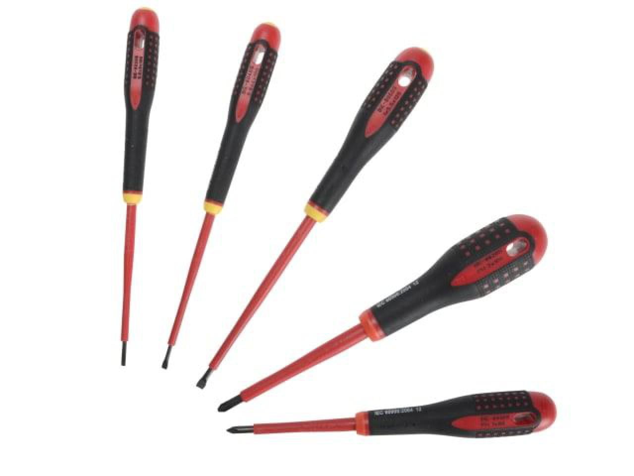 Bahco - BE-9881S Insulated ERGO™ Screwdriver Set, 5 Piece - Walmart.com