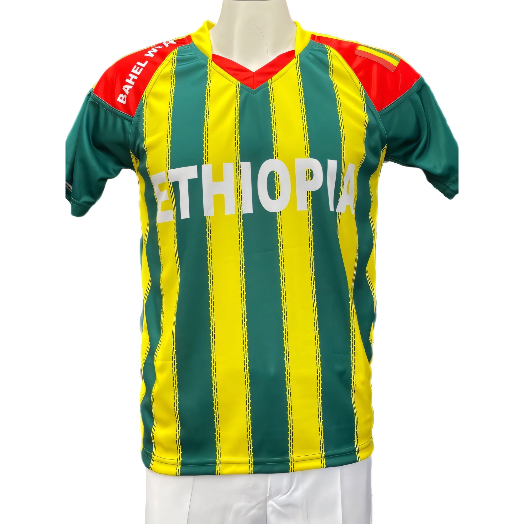 Bahel Wear - Custom Green, Yellow, and Red Ethiopian Flag Football ...